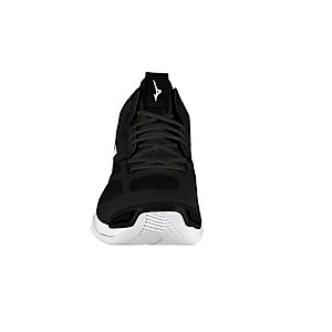 Mizuno womens Wave Momentum Mid Volleyball Shoe 8 1 2 0850 , Black/White, 8.5 US