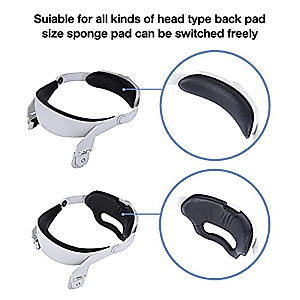 iovroigo Upgrade Adjustable Halo Head Strap, Suitable for Oculus Quest 2 VR Head Straps Increase Supporting Force and Improve Comfort-Virtual Reality Accessories White
