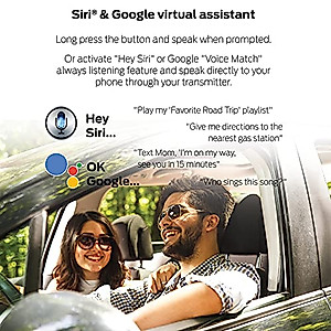 Monster Bluetooth FM Transmitter with 3.4 AMP USB Charging and External Mic, Two Ports, Hands-Free Calls, Siri, Google Assistant, Flash Drive, MicroSD Card, Music File Support, MP3, WMA, WAV, FLAC,