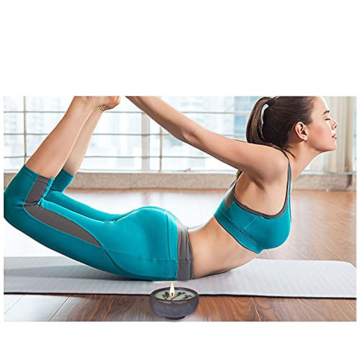 Scented Candles Gifts for Women, Aromatherapy Candle Set, Essential Oil Natural Soy Wax with Real Petal, 4 Pack with Porcelain Cans