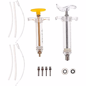 POPETPOP Birds Hand Feeding Syringe Bird Feeding Syringe, Birds Feeding Tubes for Small Birds Parrot Hand Feeding Syringe (2pcs Feed / 6 Pcs Curved Gavage Tubes) Parrot Feeding Syringe