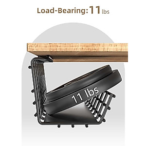 2 Pack Under Desk Cable Management Tray, 16.5'' Desk Cable Organizer Metal Wire Cord Management Under Desk Organizer for Office, Home, Black