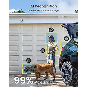 Smart Outdoor Security Camera System: 2-Pack 2K Wireless Surveillance Cameras with Battery Power, Siren & AI Detection, Alexa Compatible, IP65 Waterproof