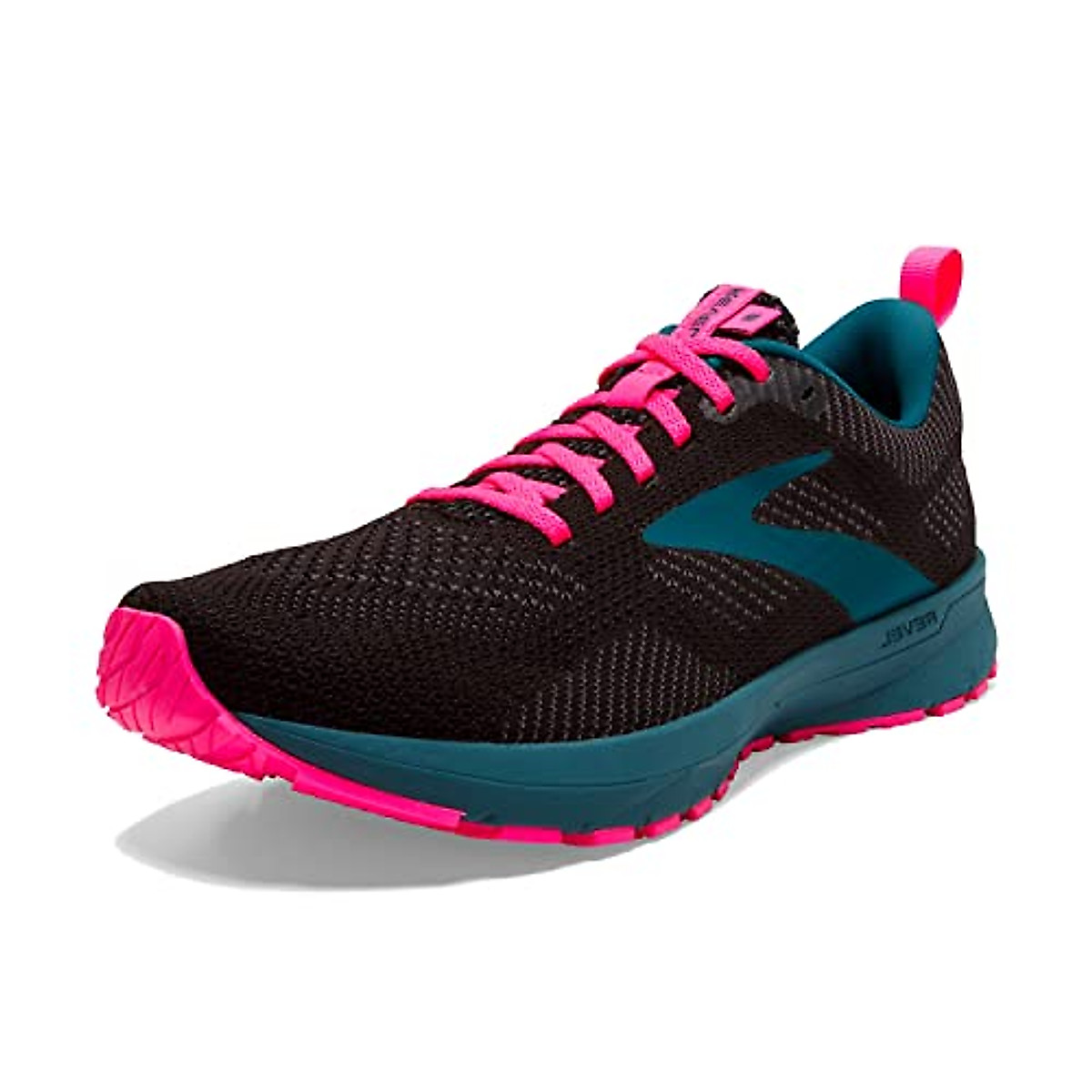 Brooks Women's Revel 5 Neutral Running Shoe - Black/Blue/Pink - 10