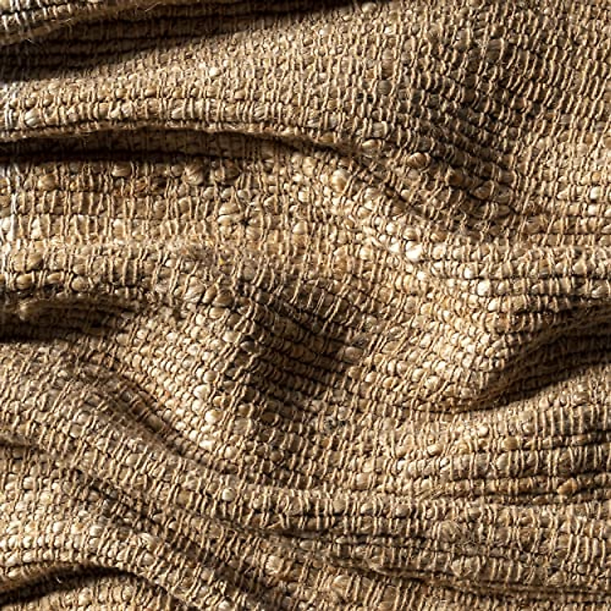 nuLOOM Vicky Striped Jute Blend Tasseled Area Rug, 5' x 8', Natural