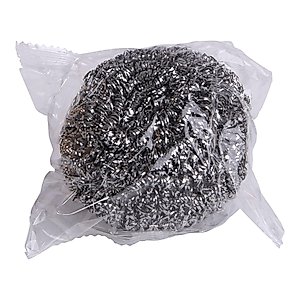 Boardwalk 84BWK SS 2-1/2 in. x 2-3/4 in. Stainless Steel Scrubber - Steel Gray (12/Carton)