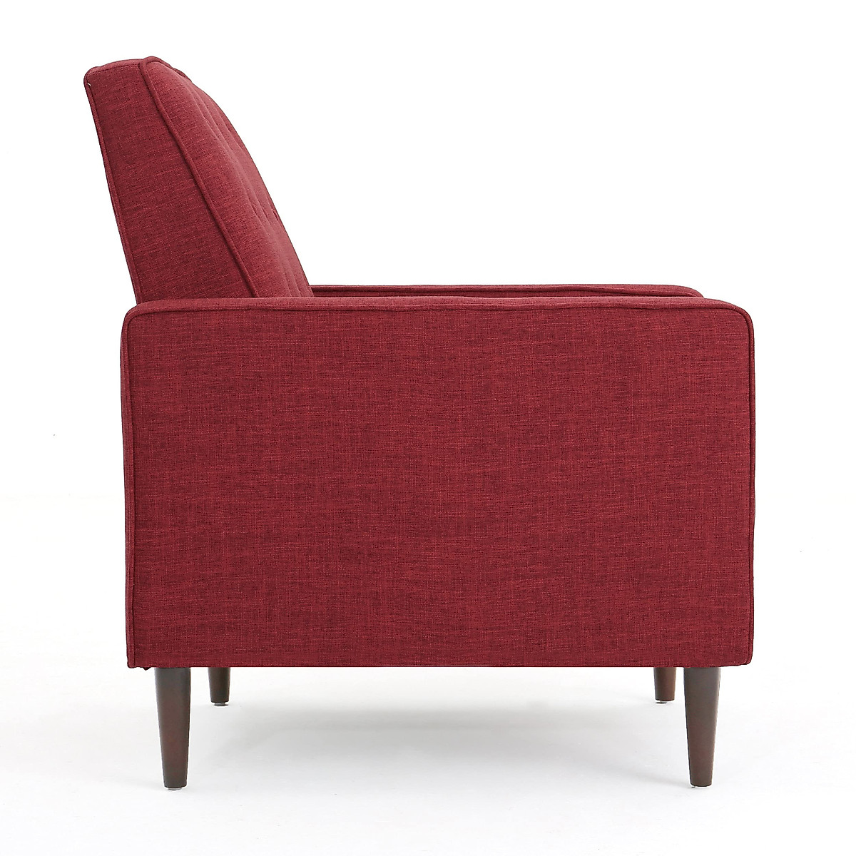 Christopher Knight Home GDFStudio Mason Mid-Century Modern Tuft Back Recliner (Qty of 1, Fabric/Red).