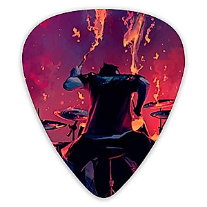 Custom Guitar Picks 12 Pcs, Personalized Add Your Image Text Light Medium Thin Unique Guitar Gift For Bass, Electric & Acoustic Guitars