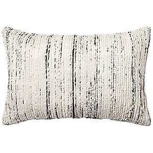 Loloi Mostly Cotton & Silk Cover with Down Fill Decorative Accent Pillow, 13" x 21", Silver/Multicolor