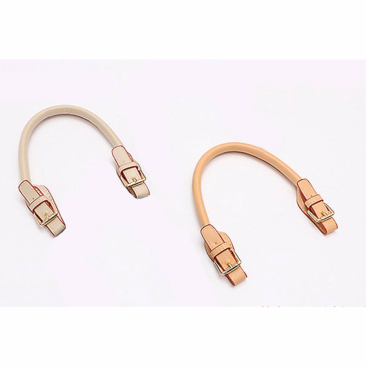 2pcs Synthetic Leather Genuine Replacement Interchangeable Shoulder Strap for Handbags Purse Bags - Beige - 17 Inch