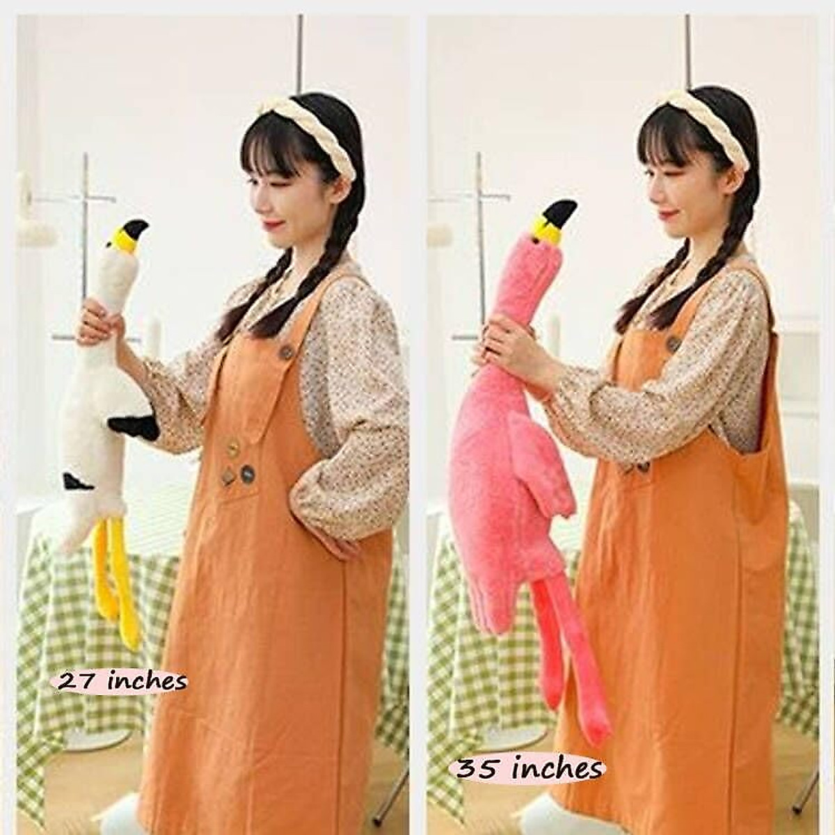 XQEYNT 27" Flamingo Stuffed Animal,Flamingo Plush Pillow,Flamingo Gifts,Pink Flamingo Soft Plush Doll Toys,Gift for Kids and Adults（Pink）