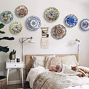 Fasunry 12 Pack Plate Hangers, 8 10 12 Inch Wall Plate Hangers and 16 Pack Wall Hooks, Compatible 7.5 to 12.5 Inch Decorative Plates, Antique China, Antique Plates and Arts