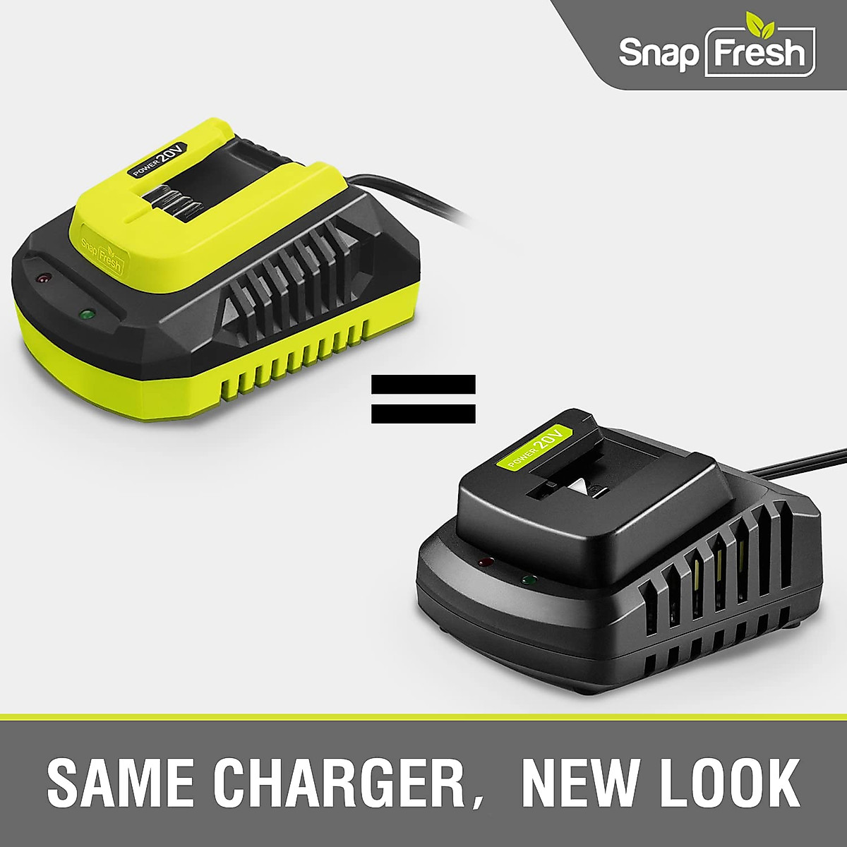 SnapFresh 20V Battery Fast Charger (BBT-XH20V), Work with SnapFresh Batteries of BBT-DC20A & BBT-DC40A