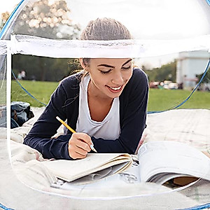 Tatuo Mosquito Net for Bed Portable Folding Net Bed with Bottom Pop up Mosquito Net Tent for Indoor and Outdoor Use Mosquito Netting for Adults Trip Camping Travel Home(74.8 x 39.3 x 43.3 Inch)