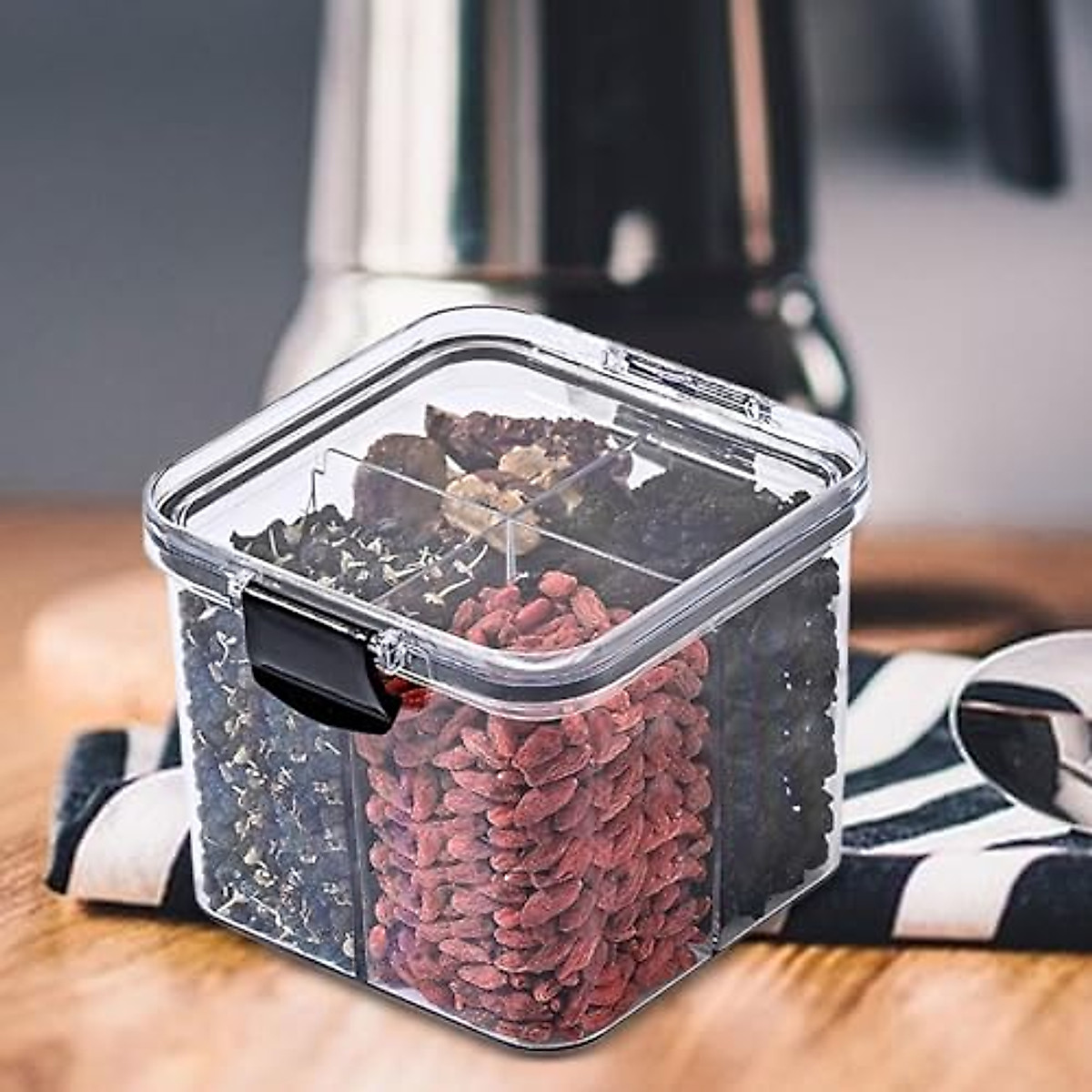 Generic Divided Food Storage Container Snack Containers, Kitchen Food Storage Organizer, with Lids Food Containers for Candy, 700ml, Optional