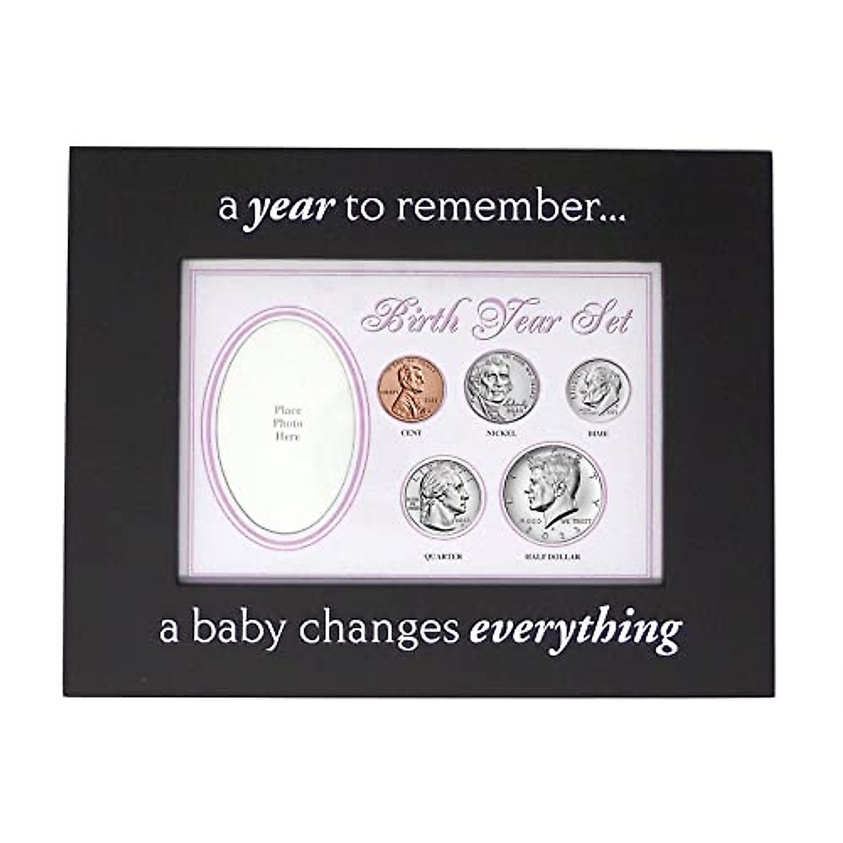 2023 - Birth Year Coin Set in Pink Baby Picture Frame Holder Collection Seller Uncirculated