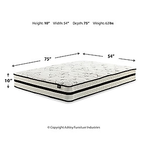 Signature Design by Ashley Chime 10 Inch Medium Firm Hybrid Mattress, CertiPUR-US Certified Foam, Full