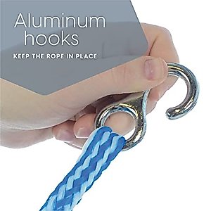 Milliard Preassembled Pool Rope -Adjustable Length- 16-20ft Floating Cordon Pool Safety Divider with Floats, Hooks and FID