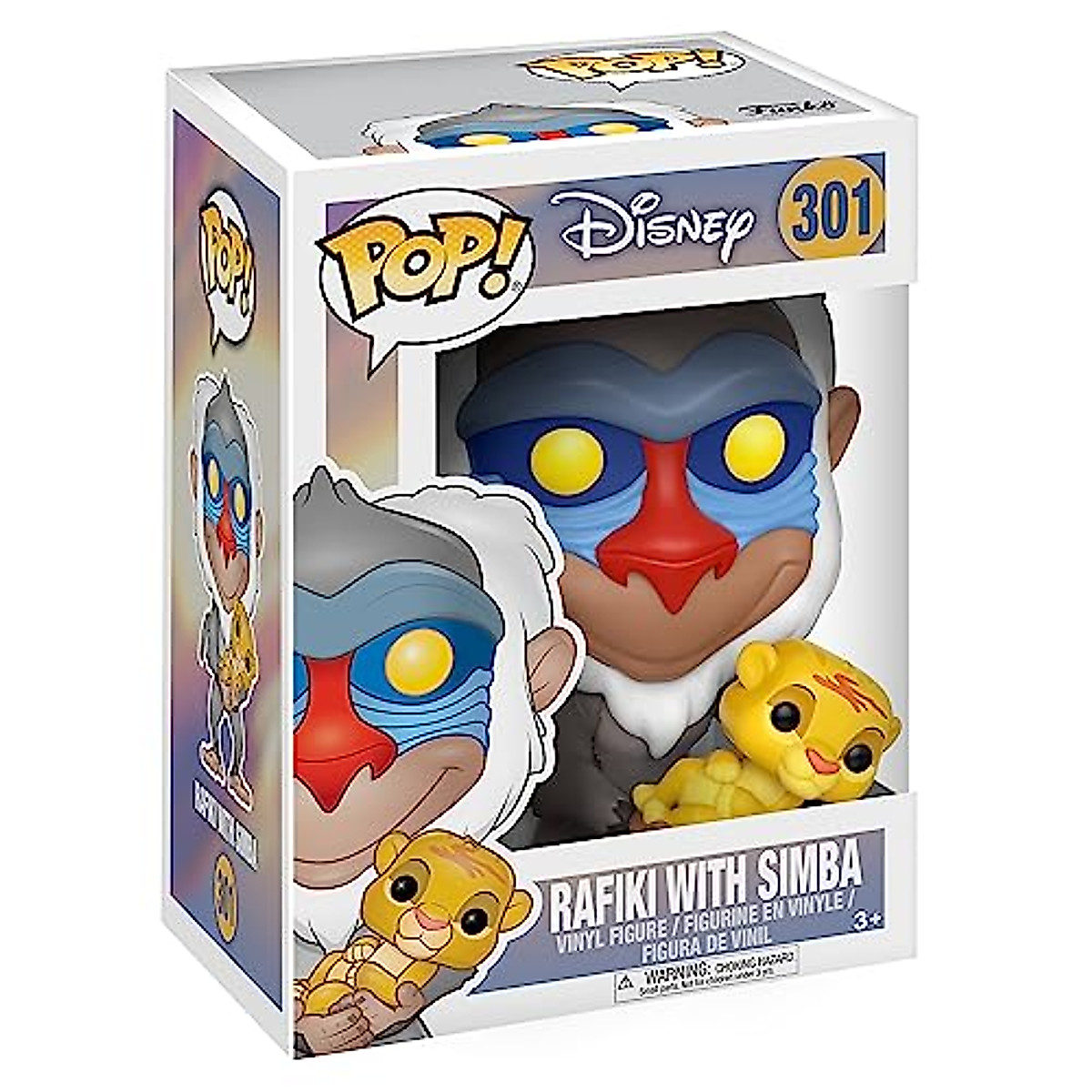 Funko POP Pop Disney Lion King-Rafiki with Simba Toy, Multicolor, 3.75 inches