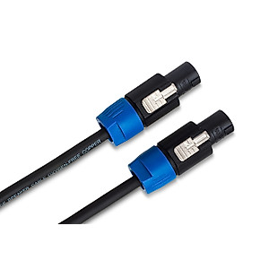 HOSA SKT Pro 14 Gauge Speaker Cables REAN speakOn - (30 Feet) (Black)