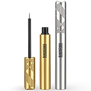 Premium Eyelash Growth Serum by Shinowa,Nourish Lash Enhancing Serum,Boosts Natural Lash Growth for Longer, Thicker, Fuller Eyelashes and Eyebrows (5ml*2)