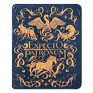 Spirit Halloween Harry Potter Expecto Patronum Fleece Blanket | Officially Licensed | Perfect for Bedrooms & Dorms