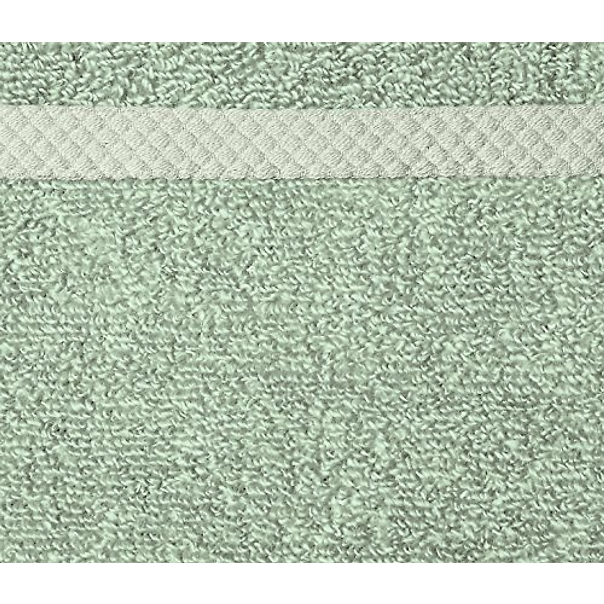 Amazon Basics Cotton Washcloths, Quick-Dry, 12" x 12", 12-Pack, Seafoam Green