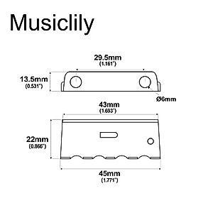 Musiclily Single Tremolo Spring Claw w/Screws Set for Fender Strat ST Stratocaster Guitar Replacement, Chrome Nickel