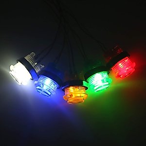 Easyget 4-Player LED DIY Arcade Kit - 4X Zero Delay LED USB Encoder + 4X Joystick + 40x LED Arcade Buttons for PC, Windows, MAME, Raspberry Pi (4P-LED-KIT, Mixed Color Kit)