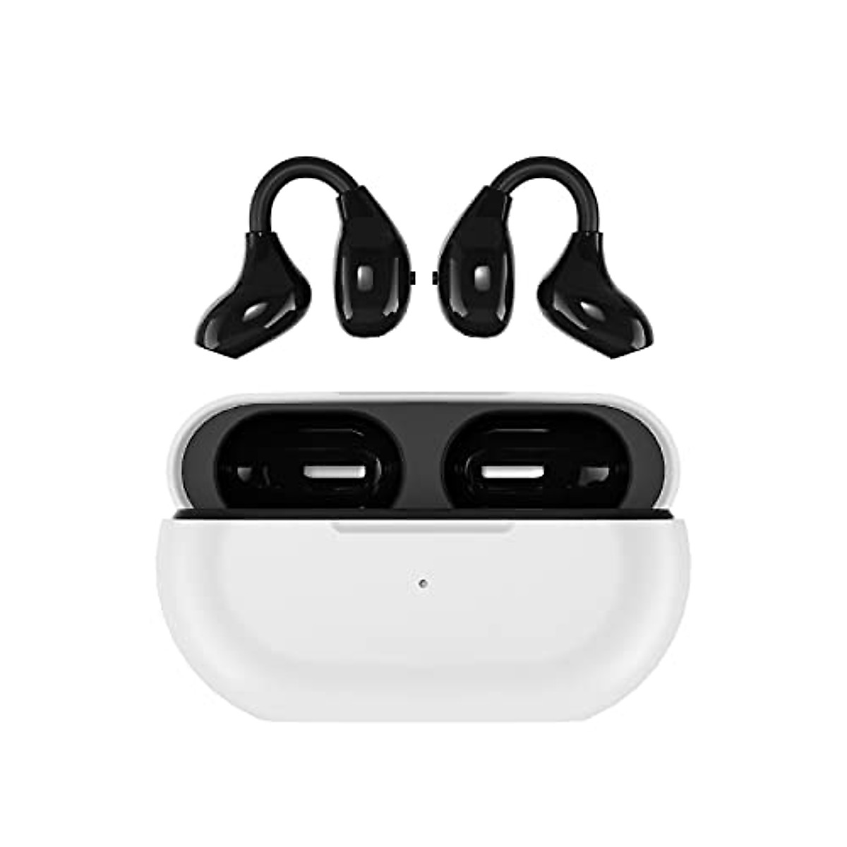 Wireless Ear Clip Bone Conduction Headphones Bluetooth Open Ear Waterproof Bluetooth Bone Conduction Earbuds Ear Clip Bone Conduction Head Set Painless Long Battery Life for Sports,Working,Driving