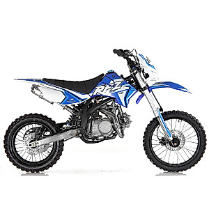 125cc Dirt Bike Pit Bike Adult Dirt Pitbike Gas Dirt Bikes with Headlight 125cc Gas Dirt Pit Bike (Blue)