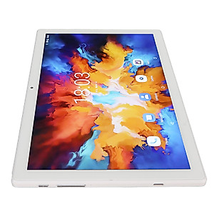 DAUERHAFT 10.1 Inch Tablet PC, 4G LTE Tablet 2.4G 5G WiFi 8800mAh 100‑240V 8 Core CPU 5.0 with Earbuds for Android 11.0 for Work (US Plug)