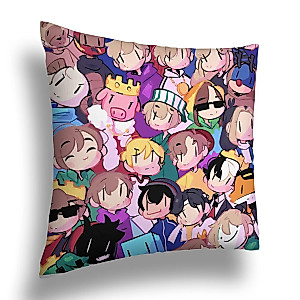 The Dream SMP Velvet Throw Pillow Covers Sofa Pillowcase Car Square Throw Pillowcases Home Decoration Game 18in*18in