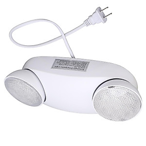 Yosoo Health Gear LED Emergency Light Emergency Lights for Business Two Commercial Emergency Lighting Fixtures with Battery Backup US Plug, Adjustable Hardwired Emergency Exit Light Fixtures