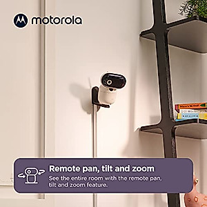 Motorola Baby Monitor PIP1510 Connect - 5" WiFi Video Baby Monitor with Camera, Wall Mount, HD 1080p - Smart Phone Nursery App, 1000ft Range, 2-Way Audio, Remote Pan-Tilt-Zoom, Room Temp, Lullabies