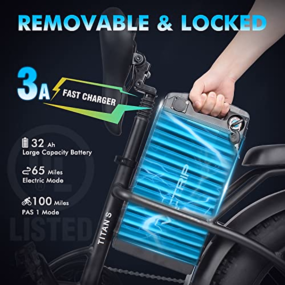 32Ah Large Battery 100 Miles Long Range 750W Folding Electric Bike for Adults Shimano 7-Speed Cruise Control Dual Shock Absorber Color Display Step-Thru Commuter Bike with 2 Seat UL Certified …