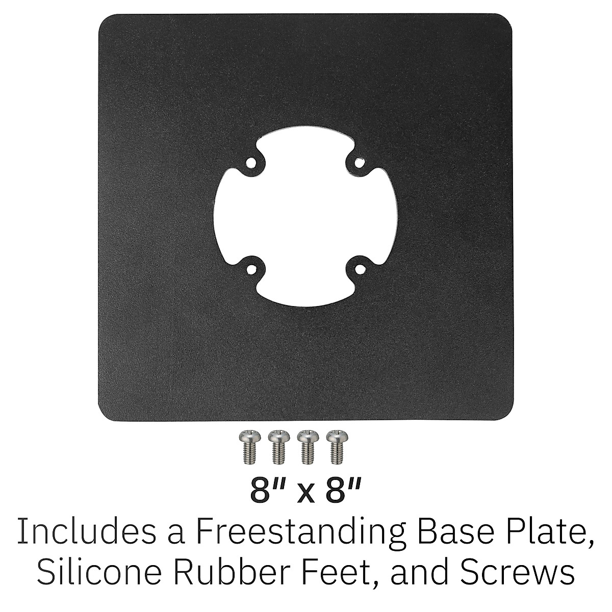 DCCStands Ingenico Move/3500/5000 7" Freestanding Swivel and Tilt Terminal Stand with Square Plate, Black