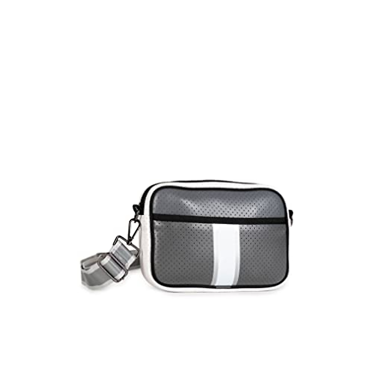 Haute Shore - Drew Femme Crossbody Steel Gray W White & Silver Stripe