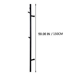 Electric Towel Warmer, Heated Towel Rack with 3 Hooks 304 Stainless Steel LED Switch Electric Drying Rack Wall Mounted Bath Towel Heater, Clothes Airer Dryer for Bathroom, 1525×65mm,Black,Hard Wired