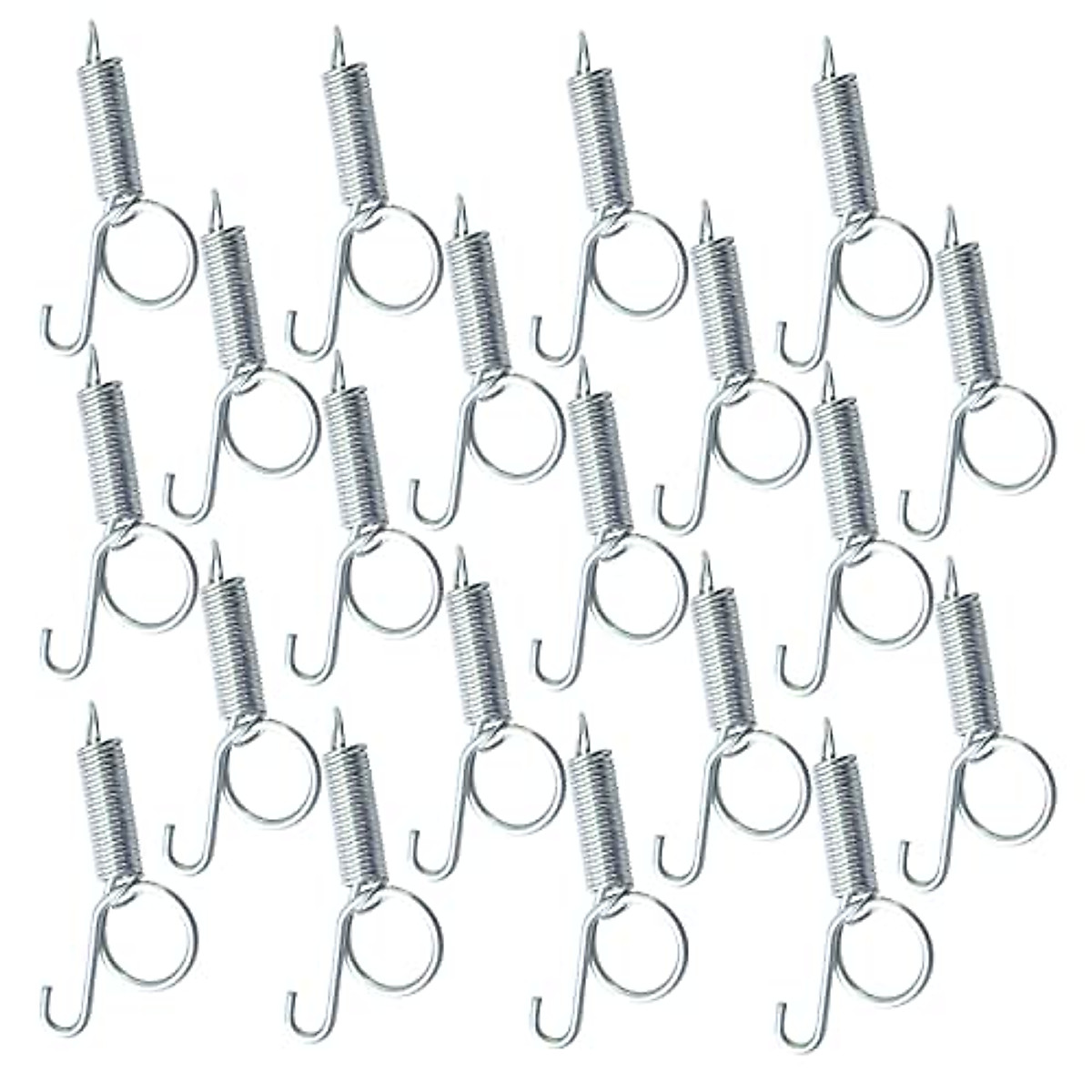 20 Pack Pet Cage Door Latch Spring Hook Quail Cage J Clips for Wire Cages The Door Latch Cat Spring Cage Latch for Fixing Wire Cage Door Pet Dog Cat Bunny Birds Hamsters