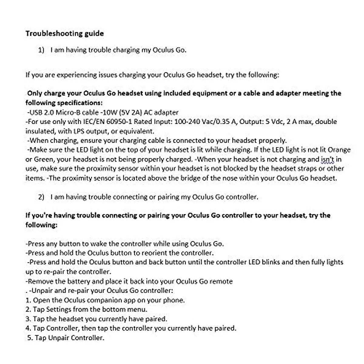 Oculus Go Standalone Virtual Reality Headset - 64GB