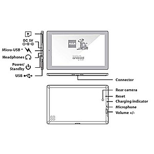 RCA Galileo 11.5" 32 GB Touchscreen Tablet Computer with Keyboard Case Quad-Core 1.3Ghz Processor 1GB Memory 32GB HDD Webcam Wifi Bluetooth Android 8.1 - Purple