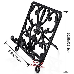 MOLIGOU Cast Iron Cookbook Stand, Recipe Book Holder, Display Stand Holder for Photo Album, Tablet