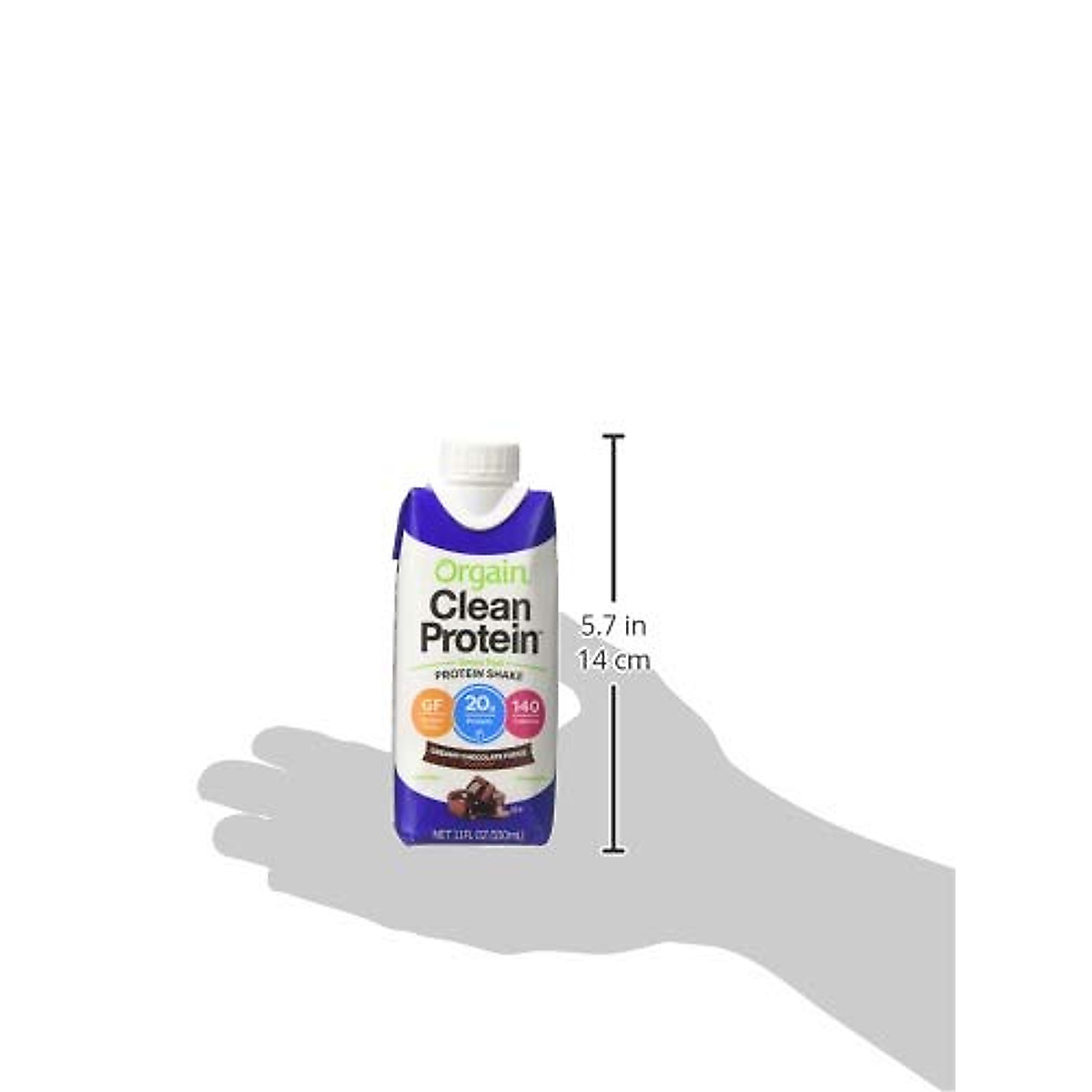 Orgain Whey Protein Shk Chocolate Fudge, 11 oz