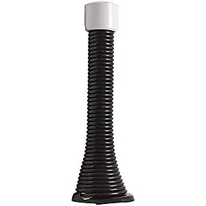 Designers Impressions Oil Rubbed Bronze Spring Door Stop w/Rubber Bumper with White Tip : 6007-10 Pack