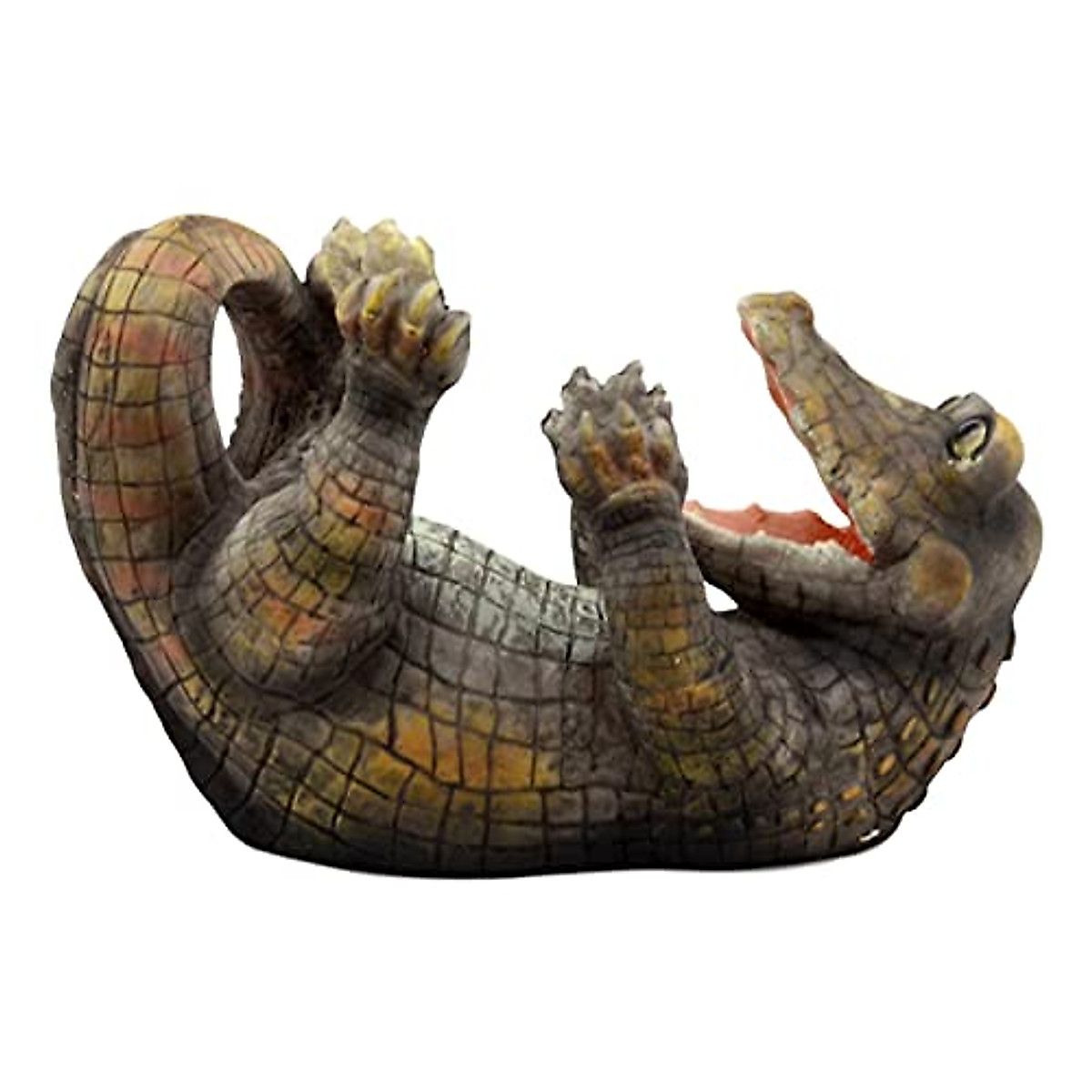 Ebros Gift Whimsical Comical Thirsty Alligator Crocodile Wine Holder Figurine 8.75" H Prehistoric Reptile Chompsy Gator Party Hosting Wine Rack Stand Decor