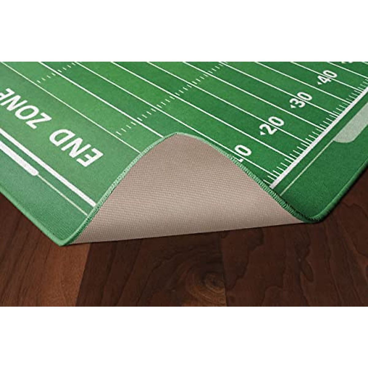 Brumlow MILLS Washable Sports Field Print Indoor or Outdoor Rug for Living Area or Play Room, Bedroom Mat, Patio Carpet or Entryway Rug, 5' x 8', Football
