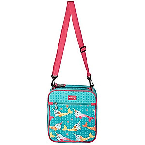 Kids Complete Lunch Box Tote Kit - Insulated Soft Bag Sleeve w Convertible Backpack Strap for Kids, 13oz Food Jar & Reusable Hard Ice Pack - Food Safe, Use w/ Bento Box or Stackable Nesting Containers