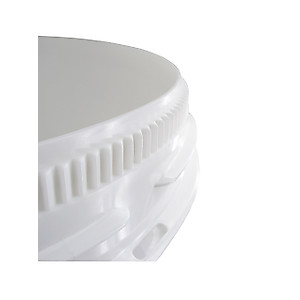 Bucket Kit, One Pre-threaded White 5-gallon Bucket with a Ratcheting Screw-on Lid (Not Gamma).