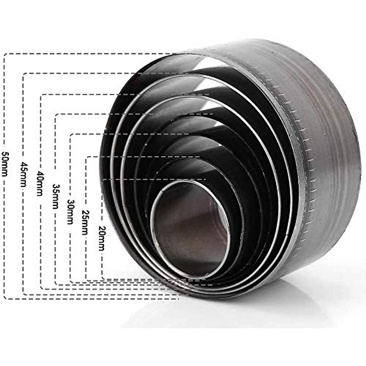 XILEWHZF Leather Cutting Dies Set,7 Pcs Leather Punching Tool,Shape Round Cutting Mold Punching Die Set for Handmade DIY Leather Craft